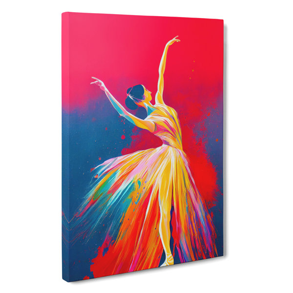 Fairmont Park Ballerina Splash No.1 - Wrapped Canvas Print | Wayfair.co.uk